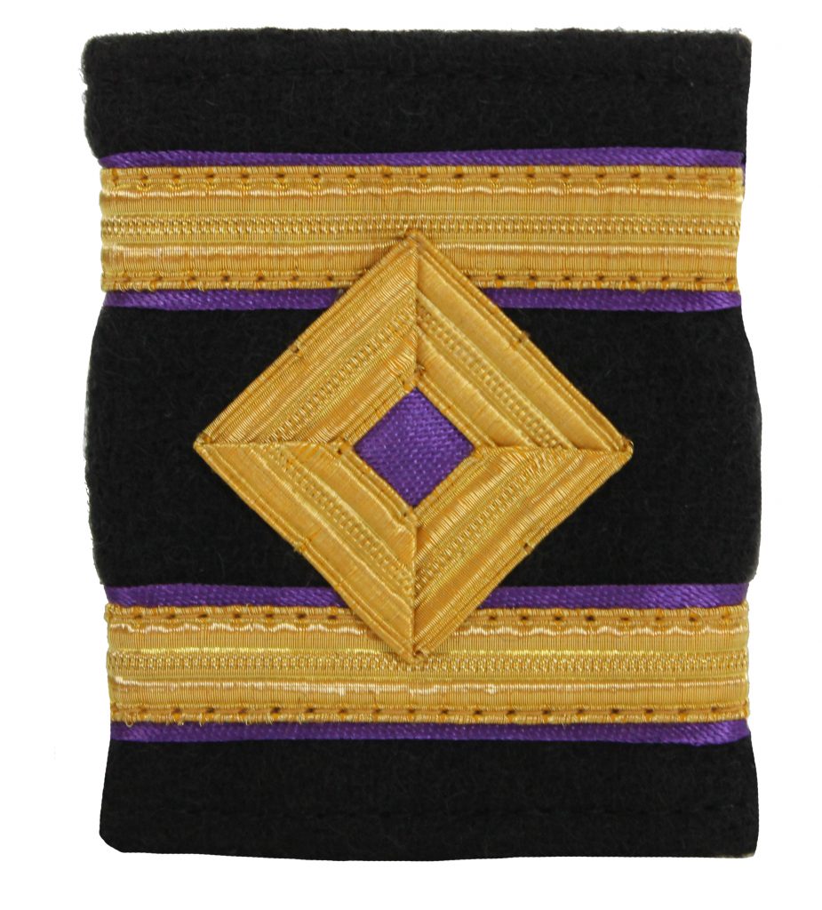 3rd Engineer Merchant Navy Diamond Epaulette 3/8 Braid with MN Purple ...