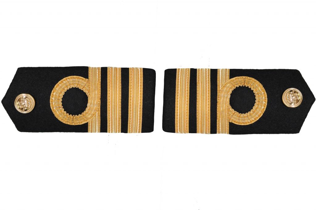 Chief Deck Officer Shoulder Boards Curl 3 Bars – Miller Rayner