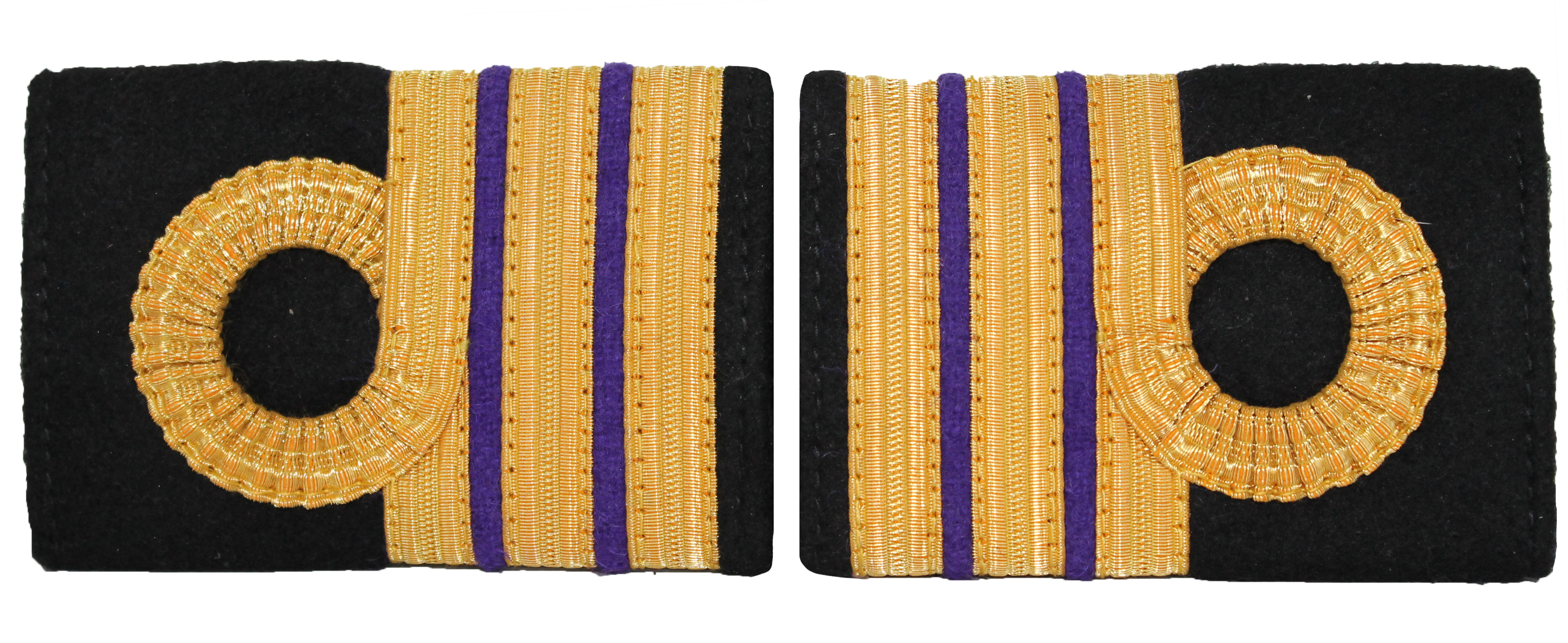 2nd Engineer Epaulettes Curl 3 Row 3/8 Braid and MN Purple – Miller Rayner