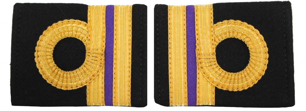 3rd Engineer Epaulette Curl 2 Rows 3/8 Braid with MN Purple – Miller Rayner