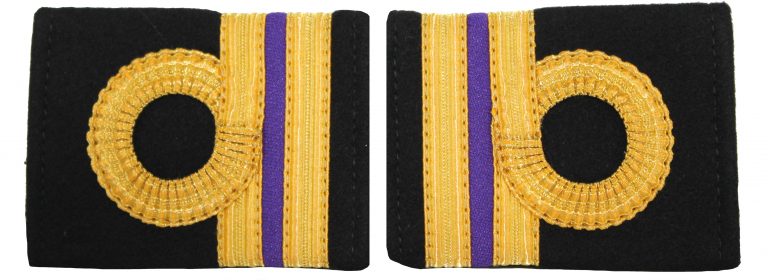 3rd Engineer Epaulette Curl 2 Rows 3/8 Braid with MN Purple – Miller Rayner