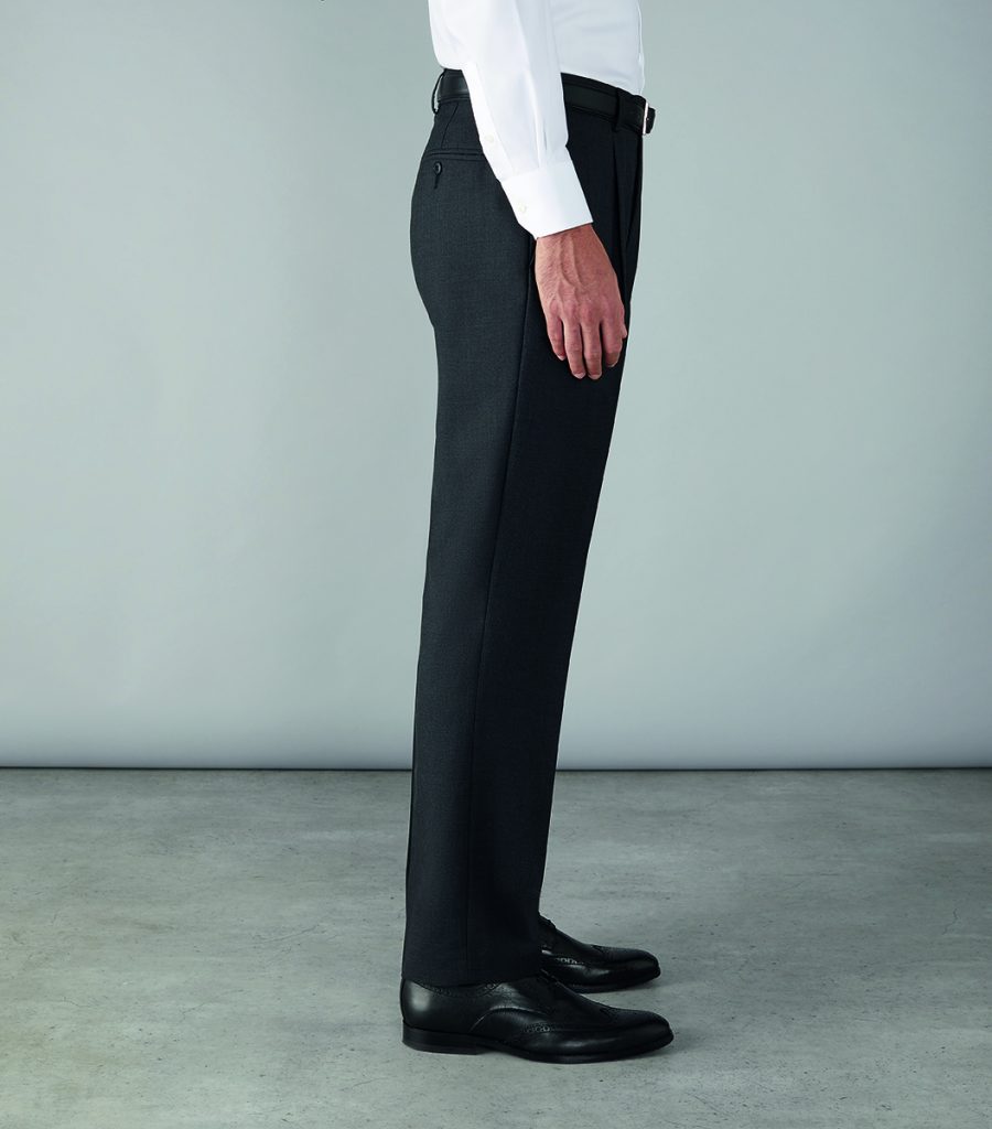 Black Poly/Wool Pleated Trouser Unhemmed or Hemmed – Miller Rayner