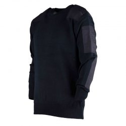 Crew Neck Jumper With Elbow and Shoulder patches – Miller Rayner