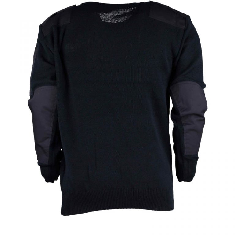 Crew Neck Jumper With Elbow and Shoulder patches – Miller Rayner