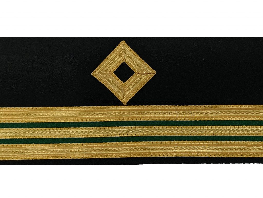 Second Electrical Engineer 2.5 Row Diamond Above Green 3/8 Cuff ...