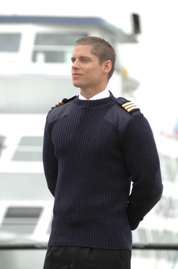 Nato Style Sweater with Patches and Epaulettes – Miller Rayner